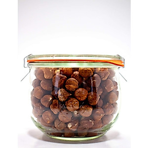 Weck Tulip Jars 744-19.6 fl. oz Food Storage Containers With Lids Airtight, Canning Jars, Spice Jars, Cereal Container and Sourdough Starter Jars - 2 Pack of 1/2 L Tulip Shape Glass Jars