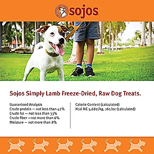 Sojos Simply Lamb Freeze-Dried Dog Treats, 4 oz