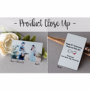 Personalized Double Sided Metal Wallet Photo & Wording (Personalized Photo Metal Wallet Card Insert)