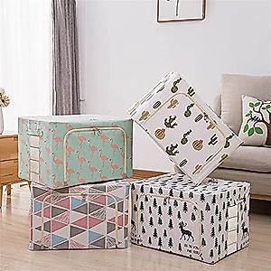 ZyHMW Large Foldable Clothing Storage Bags 2PCS, 66L Clothes Storage Bins, Thick Fabric Closet Organizers and Storage (Color : Bb) (Color : Bb)