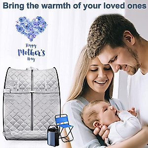 Portable Steam Sauna, Foldable Lightweight Steam Saunas for Home Spa, 3L & 800W Steam Generator with Protection, Bag & Chair Included, Steam Sauna with Remote Control for Recovery Wellness Relaxation