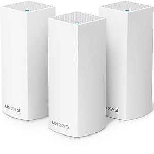 Linksys Velop Dual Band AC3600 Intelligent Mesh WiFi Router Replacement System | 3 Pack | Coverage up to 4,500 Sq Ft