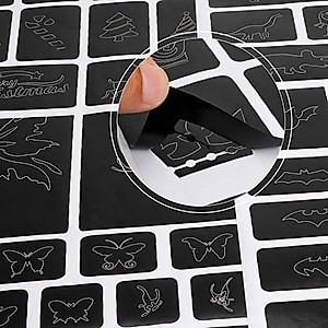 Konsait 262pcs Temporary Tattoos Stencils for Kids, Reusable Face and Body Paint Stencils Kit, Girl Boy Glitter Tattoos Stencils for Kids School Show Birthdays Halloween Christmas Party Favor Supplies