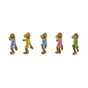 MerryMakers Five Little Monkeys Finger Puppet Playset, Set of 5, Polyvinyl Chloride, 5-Inches Each