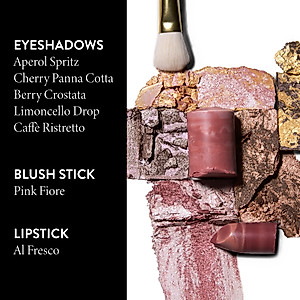 LAURA GELLER NEW YORK Italian Marble Artistry Collection | Full Face Makeup Kit Handmade in Italy | Includes Eyeshadow Palette, Cream Blush Stick and Satin Lipstick in Universal Shades