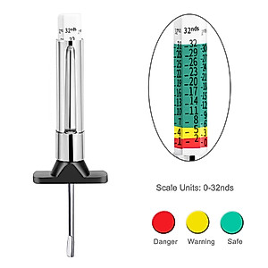GODESON 88702 Smart Color Coded Tire Tread Depth Gauge 2 pieces(Pack of 1)