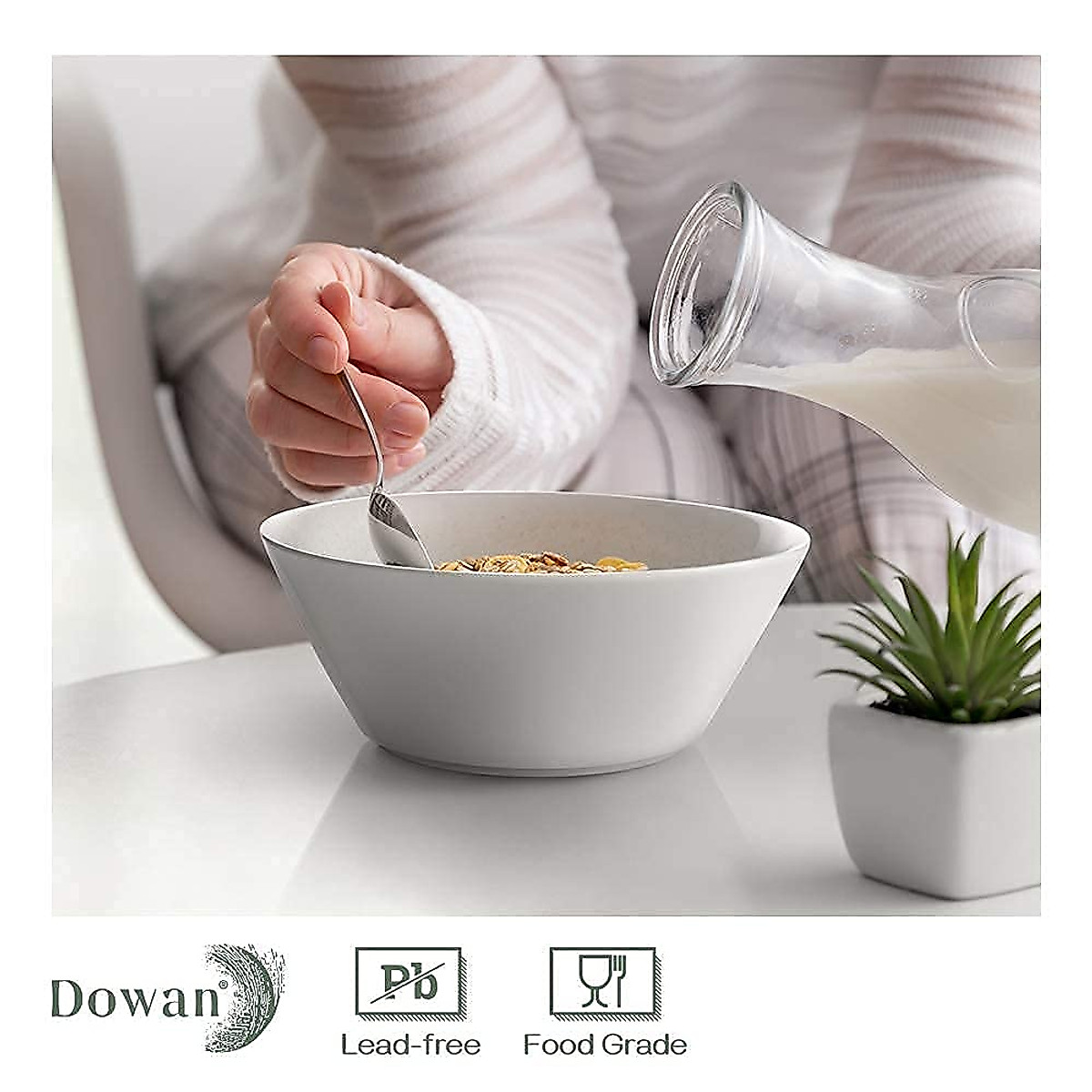 DOWAN Bundle 3 OZ Dipping Bowls and 32 Oz Soup Bowls
