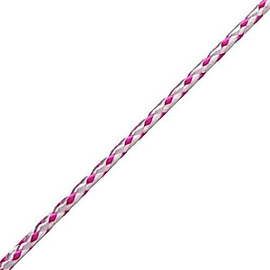 Everbilt 3/16 in. x 50 ft. White/Pink Diamond-Braid Poly Rope