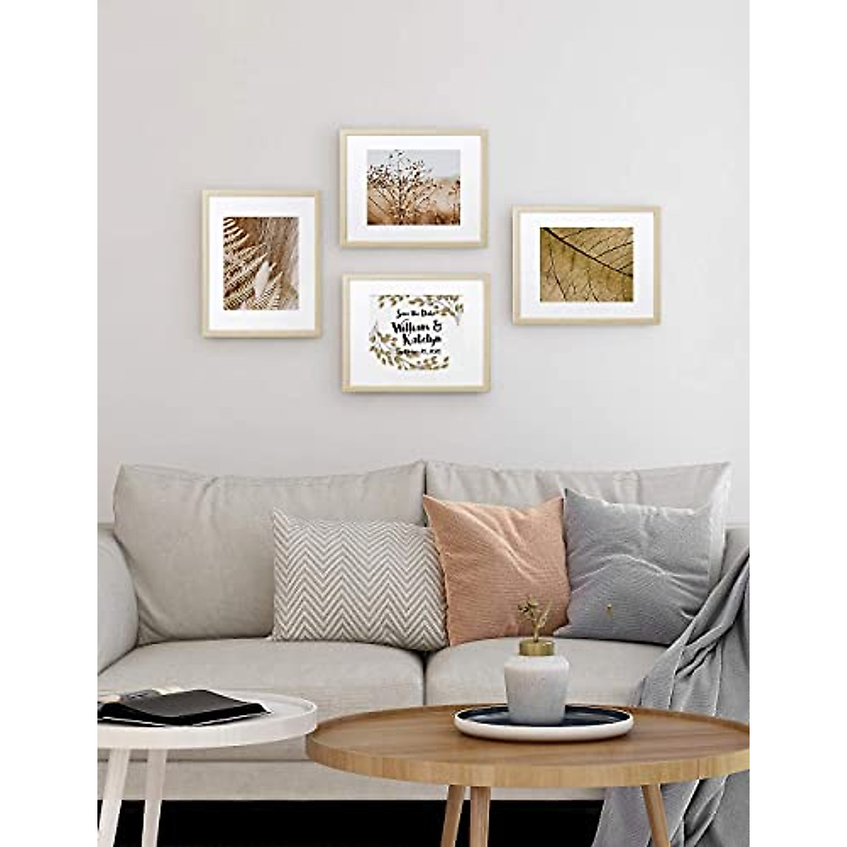 Afuly 11x14 Picture Frame & 2 Tier Macrame Shelf