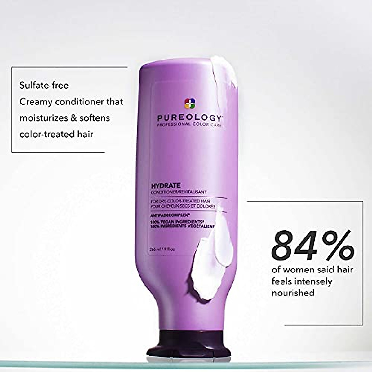 Pureology Hydrate Moisturizing Conditioner | For Medium to Thick Dry, Color Treated Hair | Sulfate-Free | Vegan