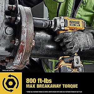 DEWALT 20V MAX Impact Wrench, Cordless, 1/2 inch, 2 Batteries and Charger Included (DCF891P2)