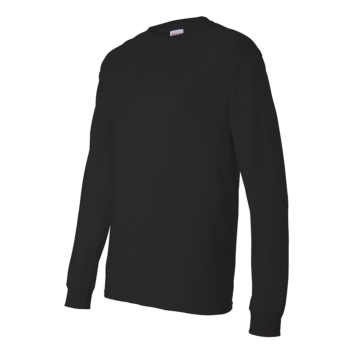 Hanes Men's Essentials Long Sleeve T-shirt Value Pack, Black, Large,(Pack of 4)