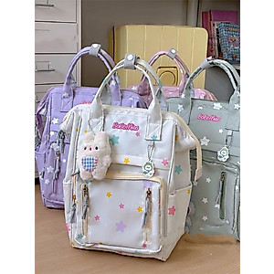 irLocy Star Backpack Y2K Backpack Cute Preppy Backpack Aesthetic Backpack Y2K Accessories (purple)