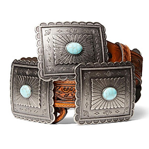 Ariat Women's Turquoise Concho Western Belt Tan Large