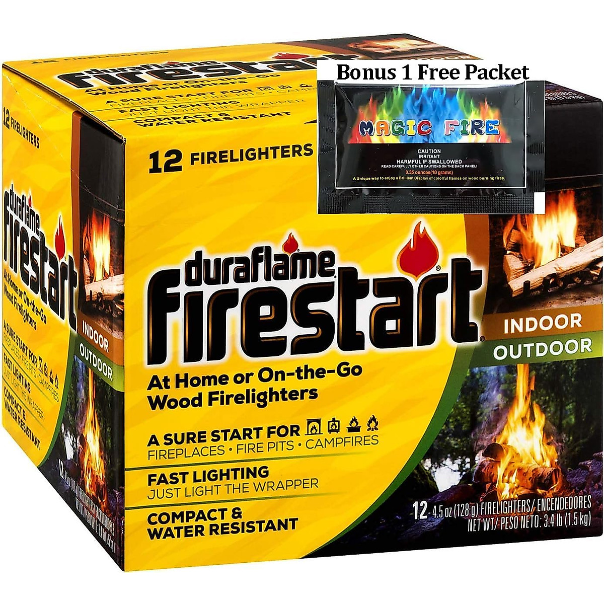Magical Flame Starters | Quick Start Firestart and Cubes (12 firelighters)