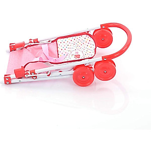 Little Mommy Doll Travel Stroller (D82489), One Hand Push for Adventure Filled Strolls - Seat Belt to keep Baby Doll / Stuffed Animal Safe, Foldable - Fits Dolls up to 21", Age 3+ [Amazon Exclusive]