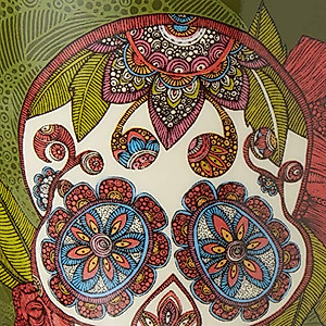 Lang Artisan Sugar Skull Café Mug , 17 oz, Multi