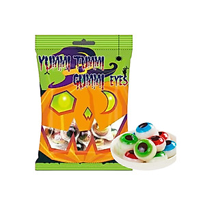 Fusion Select Halloween Eyeball Gummy Candy Spooky Gummies Candy Food Snacks - Creepy Party Bag Favors For Trick Or Treat - Scary Novelty Chewy Bites