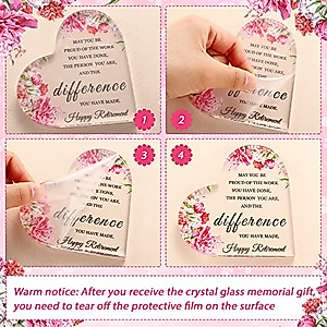 Acrylic Heart Retirement Gifts for Women 2023 Keepsake and Paperweight Retirement Plaque Inspirational Gifts for Retired Table Decoration for Coworker Teachers Nurses Graduation(4 x 4 x 0.4 Inch)