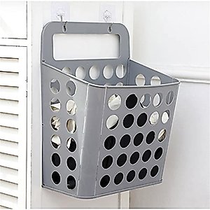 EEQEMG Laundry Storage Basket Punch- Free Foldable Wall Hanging Dirty Clothes Storage Basket Dirty Clothes Hamper Bathroom Supplies (Color : C, Size : One Size)