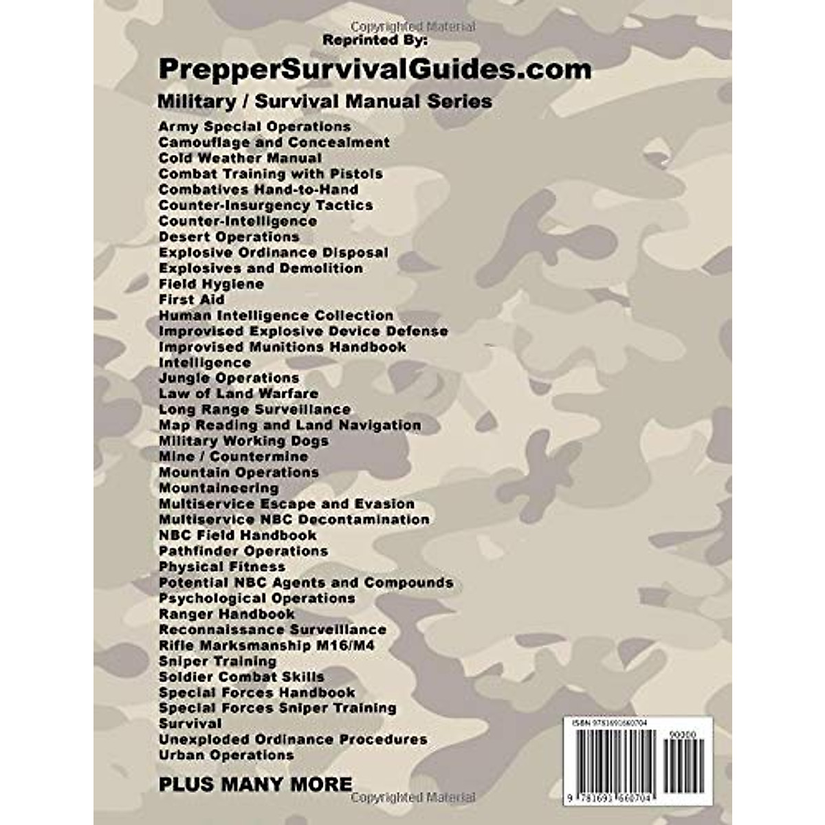 U.S. Army Improvised Munitions: Official TM 31-210 - 6 x 9 inch size - 258 Pages - (Prepper Survival Army)