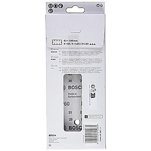 Bosch 2609256B07 Sanding Sheet Set for Orbital Sanders (10-Piece)