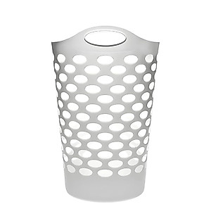 Tall Flex Laundry Basket Tall Plastic Hamper for Clothes, Bedroom, and Storage With handles 17.75" x 17.25" x 26"