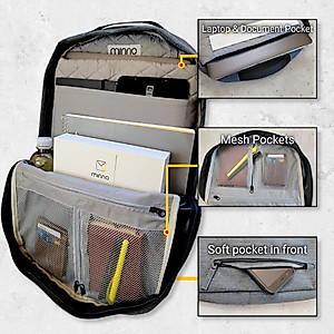 Minno Laptop Backpack, 11-Inch Laptop and Tablet Backpack- Durable, Lightweight, Sturdy, Sleek Design, Great for Travel, Business Casual or School
