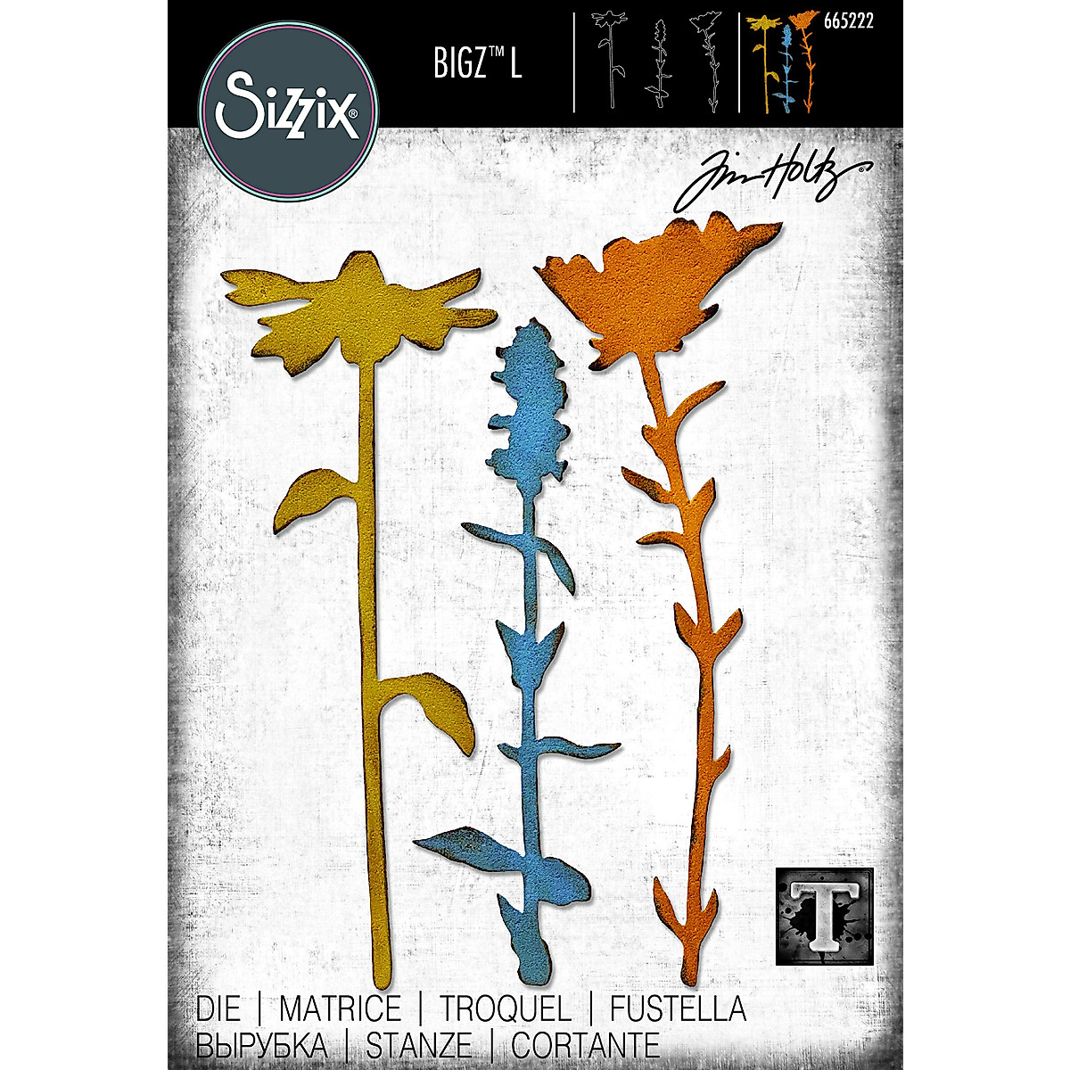 Sizzix Bigz L Die 665222 Large Stems #2 by Tim Holtz, Multicolor