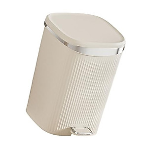 HandsFree Pedal Trash Can for Kitchen Office Use Step Pedal Kitchen Trash Can with Lid Pedal Garbage Can Waste Basket