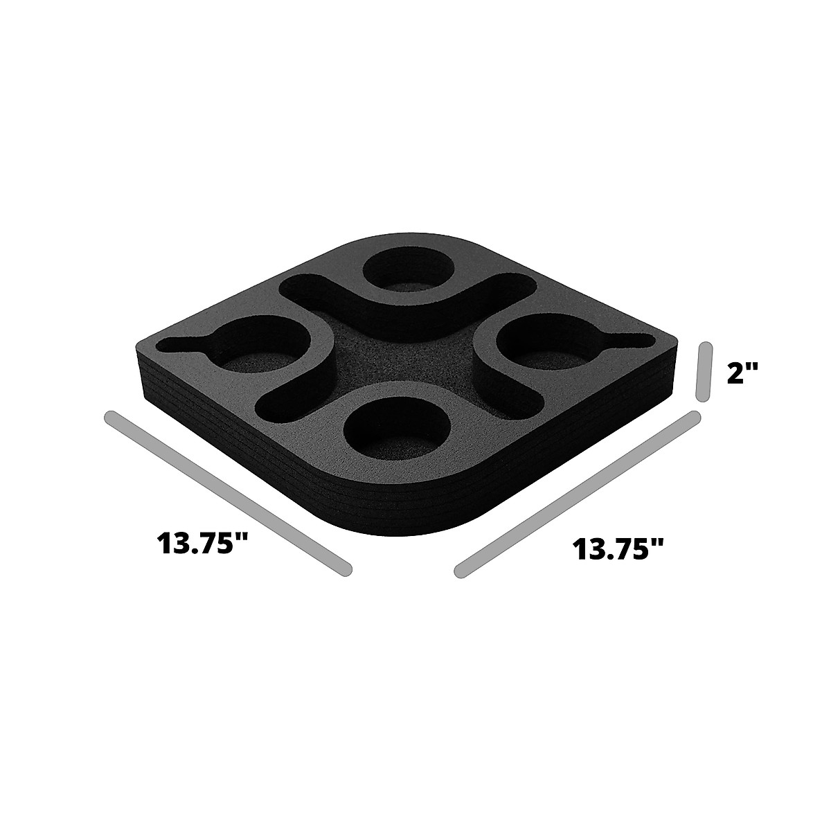 Polar Whale Couch Drink Holder Durable Black Foam Stylish Refreshment Tray for Sofa Bed Floor Car RV Lounge TV Room 5 Compartments 13.75 Inches Wide