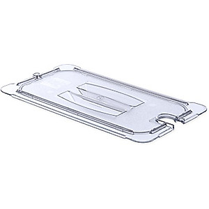 Carlisle FoodService Products 10271U07 StorPlus Third Size Polycarbonate Universal Handled Notched Food Pan Lid, Clear