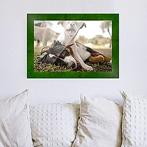 15x25 Frame Green Real Wood Picture Frame Width 1.75 Inches | Interior Frame Depth 0.5 Inches | Delta Minimalist Photo Frame Complete with UV Acrylic, Foam Board Backing & Hanging Hardware