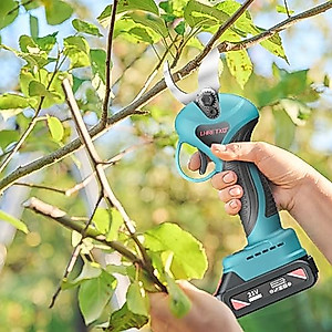 LHRETXQ Electric Pruning Shears Cordless- Cordless Pruner 40mm (1.6inch) Cutting Diameter Clipper - Power Tree Branch Pruner with 21V 2000 mAh Lithium Battery & Replacement Blade Set Garden Tool