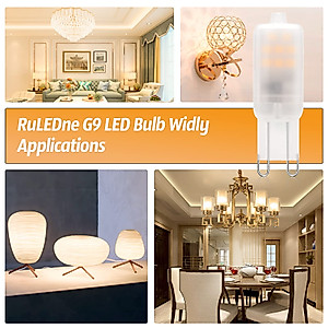 G9 LED Bulbs 2W (20W 25W Halogen Equivalent) 2700K - 3000K Warm White, T4 Chandelier Light Bulbs G9 Bi Pin Standard Base, No Flicker 120V AC 200LM 360°Beam Angle G9 Light Bulb, Not Dimmable Pack of 10