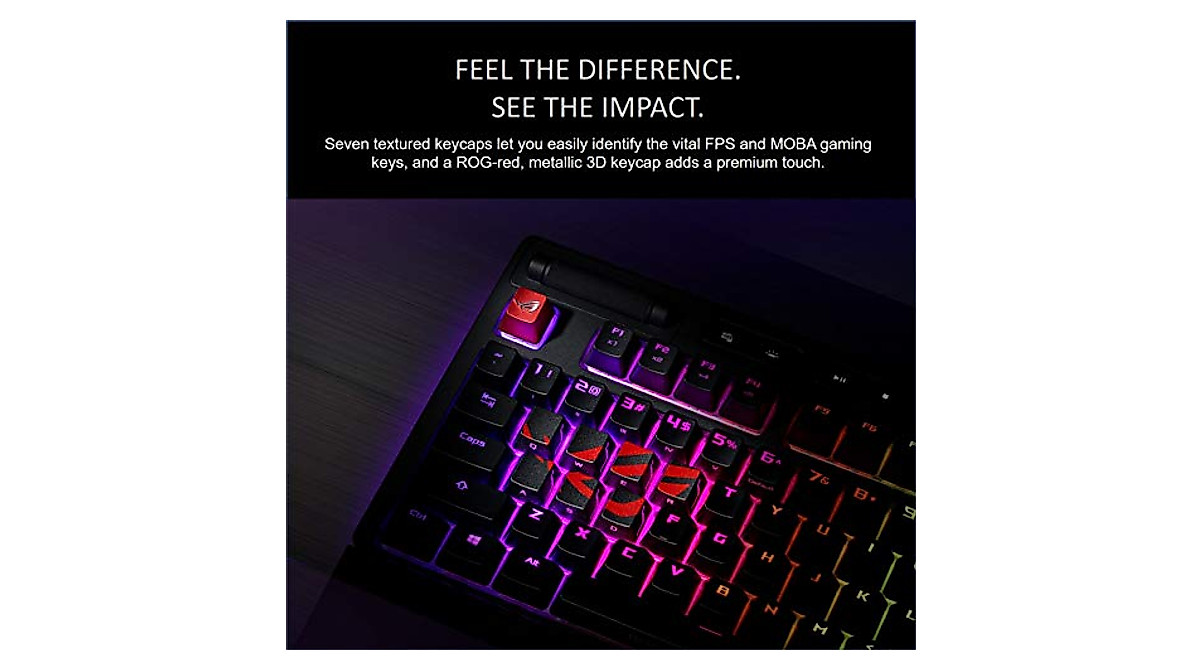 ASUS ROG Gaming Keycap Set for FPS & MOBA – Easy Cherry MX Compatibility