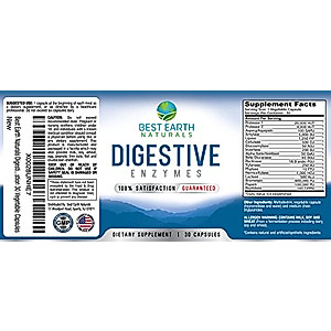 Best Earth Naturals Digestive Enzymes Maximum Strength Formula to Help Promote Healthy Digestion 30 Vegetable Capsules