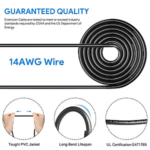 KFD Extension Cable 10FT 3M DC 8.0mm for Jackery SolarSaga 60W 100W Solar Panel Jackery Power Station Explorer 160/240/300/500/1000,GZ Yeti BLUETTI Solar Generator 8.0mm Connector Extension Power Cord