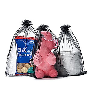 Volanic 50PCS 8 X 12 Inch Sheer Drawstring Organza Gift Bag Jewelry Pouch Party Wedding Favor Candy Mini Bottle Samples Display Bags