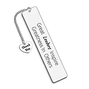 Boss Day Gifts for Women Great Leaders Bookmark for Men Thank You Boss Appreciation Gift Male Female Supervisor Mentor Office Retirement Leaving Going Away Birthday Christmas Gifts Employee Coworker