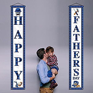 Happy Father's Day Party Front Door Banner Best Dad Ever Party Porch Wall Sign Decoration Photo Booth Backdrop Supply