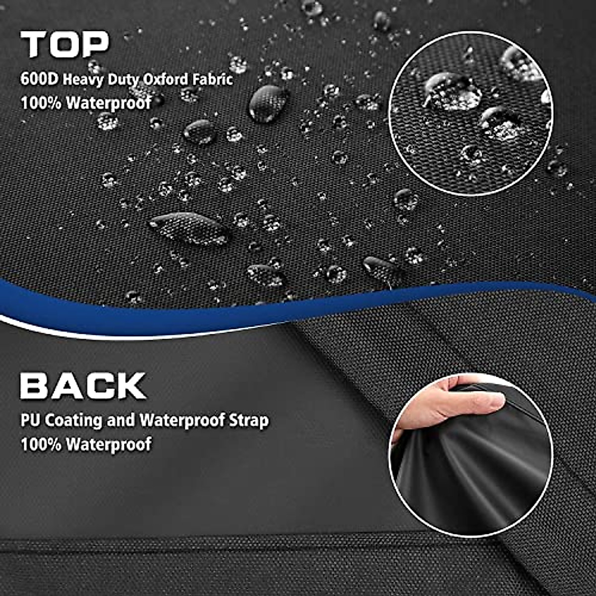 Jorohiker Generator Cover Waterproof 32 x 24 x 24 inch, Heavy Duty Thicken 600D Polyester Universal Generator Cover for Portable Generators 5000-10000 Watt, Black