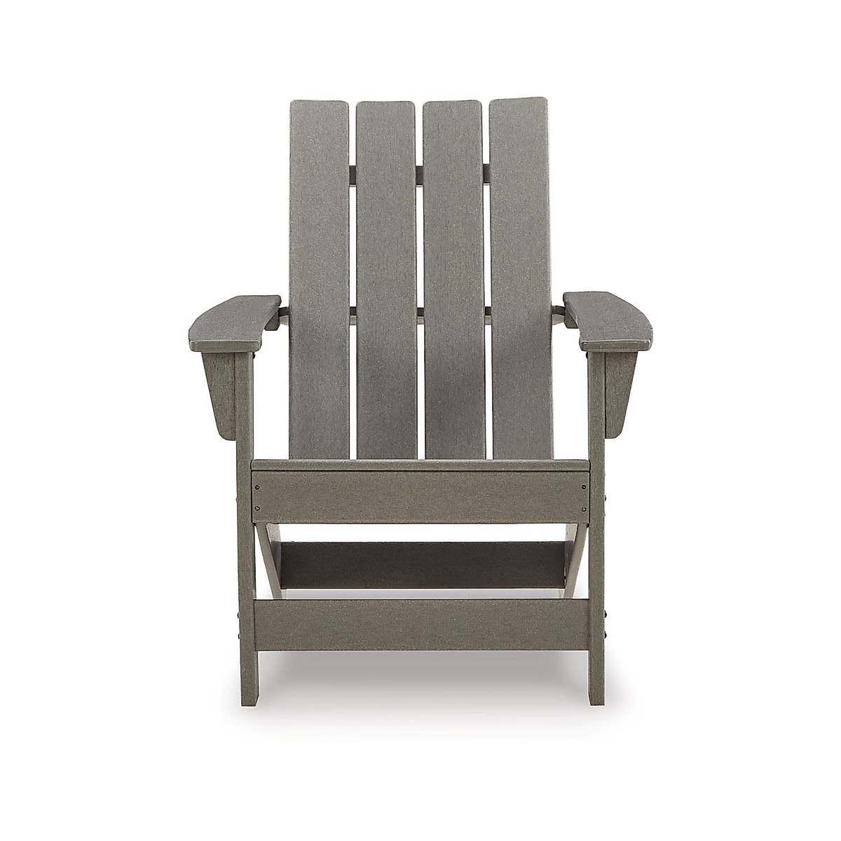 Signature Design by Ashley Visola Outdoor Patio HDPE Weather Resistant Adirondack Chair, Gray