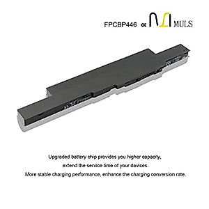 MULS 72Wh FPCBP446 Laptop Battery Replacement for Fujitsu LifeBook T725 T726 Series Notebook FPCBP446AP FMVNBP236 FPB0344S FPB0318S CP673831-01 CP702410-01 CP743061-01 6400mAh 11.25V 6-Cell