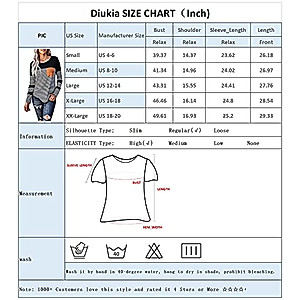 Diukia Women's Pinstripe Patch Pocket Long Sleeve Tops Stripe Color Block Lightweight Pullover Shirt for Girls Teens Junior Ladies Black L