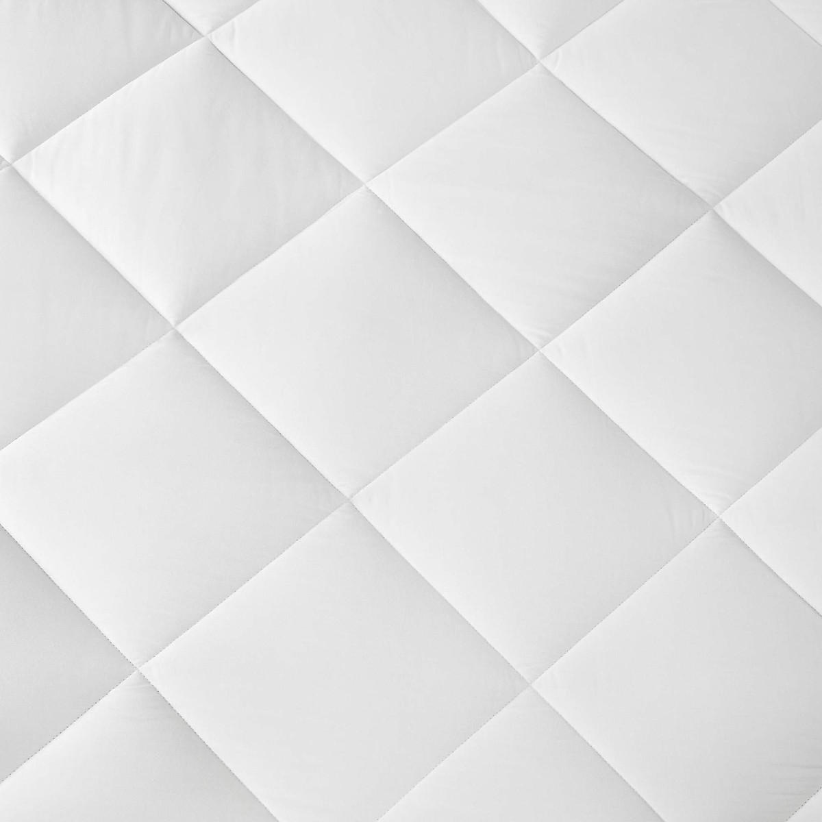 Madison Park King Mattress Protector Pad Waterproof Bed Cover, Breathable 300TC Sateen Cotton, Diamond Quilted Topper, Quiet Nights, Fitted Pocket Fits Up to 18 Inch, Machine Washable, White