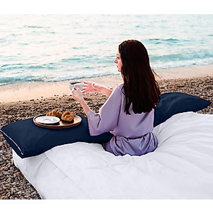 Utopia Bedding Waterproof Pillow Protectors Zippered (2 Pack, Navy) Queen Size, Zippered Pillowcases, Bed Bug Proof Pillow Encasement Covers 20 x 28 Inches