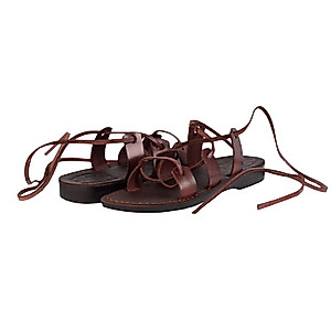 Holy Land Market Unisex Adults/Children Genuine Leather Biblical Sandals/Flip Flops/Slides/Slippers (Jesus) Suede V