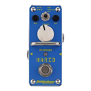 AMO-3 Mario Bit Crusher Electric Guitar Effect Pedal Mini Single Effect with True Bypass