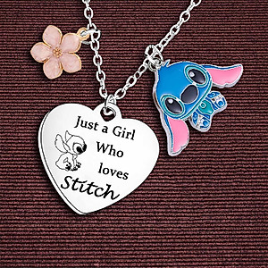 Ohana Necklace Friendship Gifts for Daughter Sister Niece Friends Stitch Necklace Stitch Stuff Stitch Gifts Christmas Birthday Gifts for Women